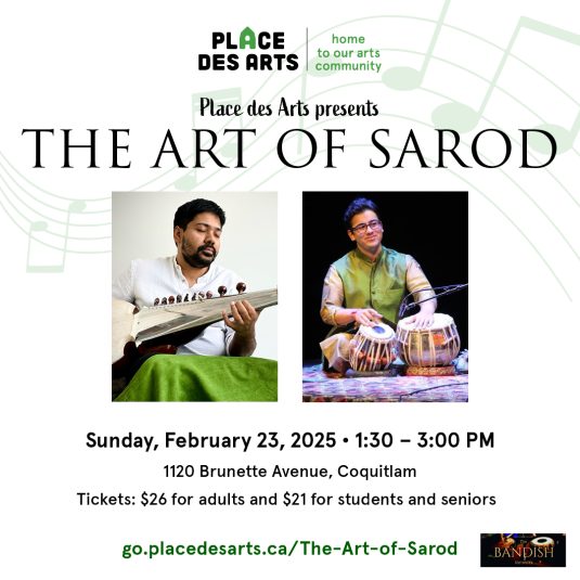 Place des Arts presents The Art of Sarod curated by Nina Buddhdev ...